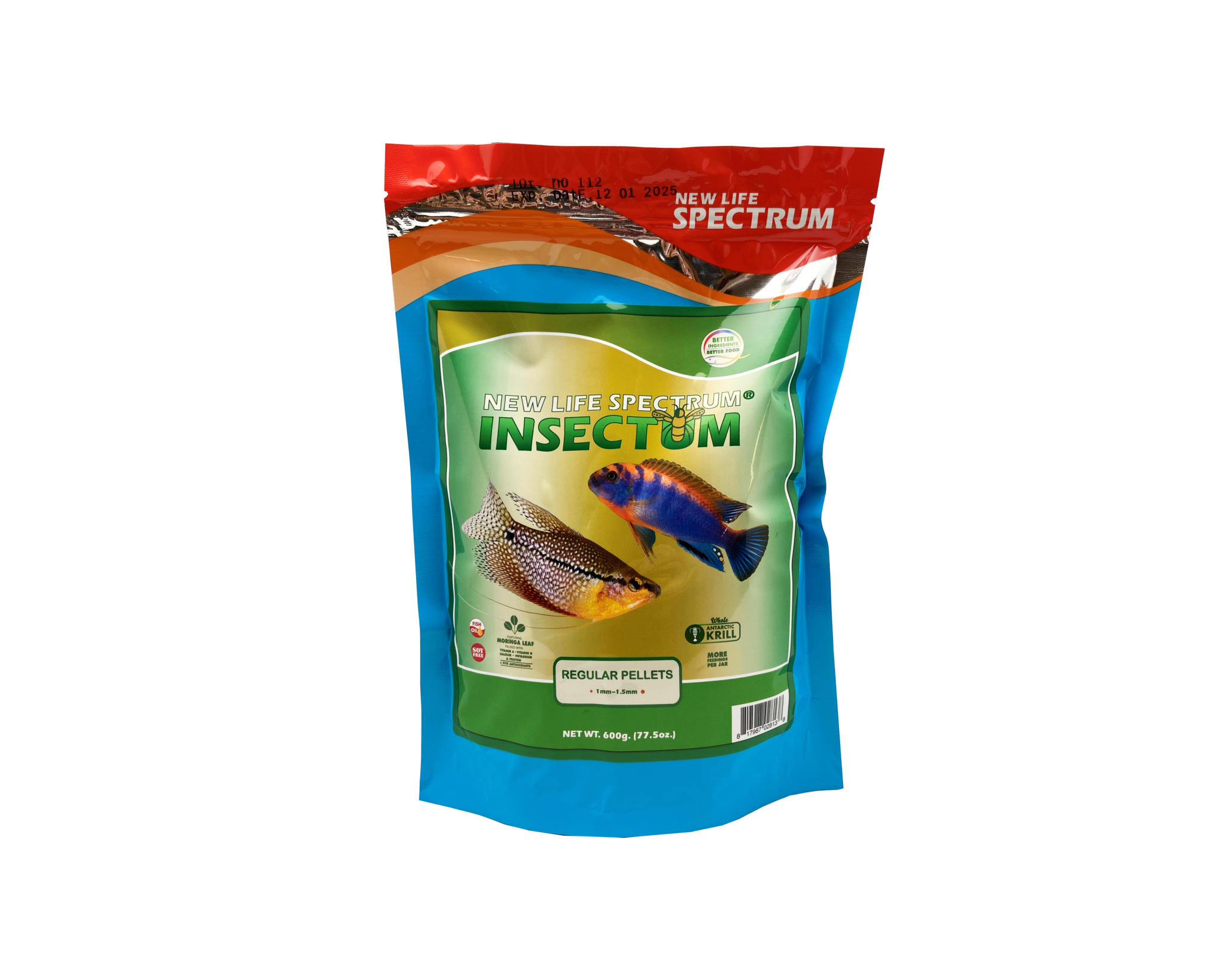 New Life Spectrum Insectum 1mm Regular Pellets, 600g - Ming Trading LLC